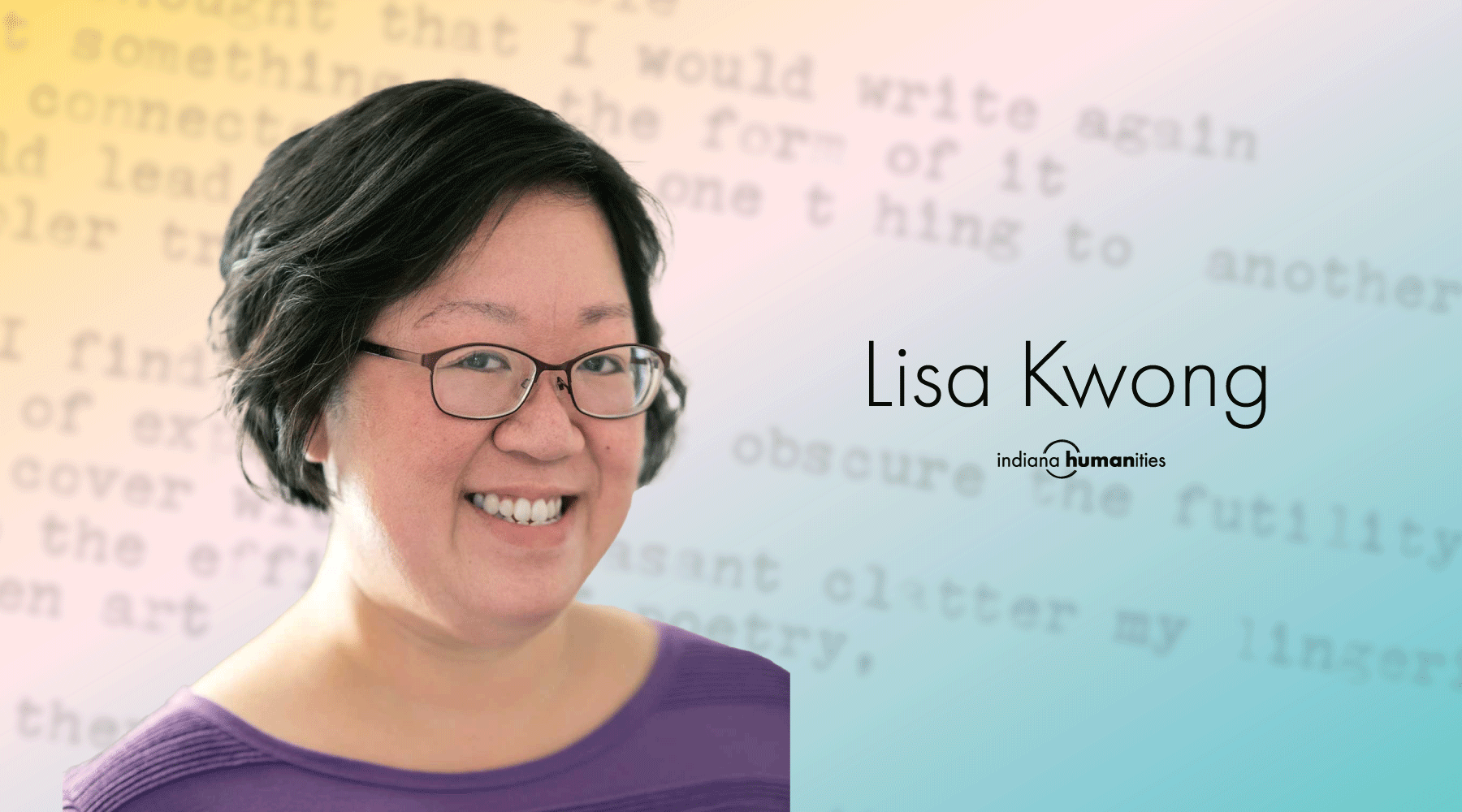 Conversation with a poet | Lisa Kwong - Indiana Humanities